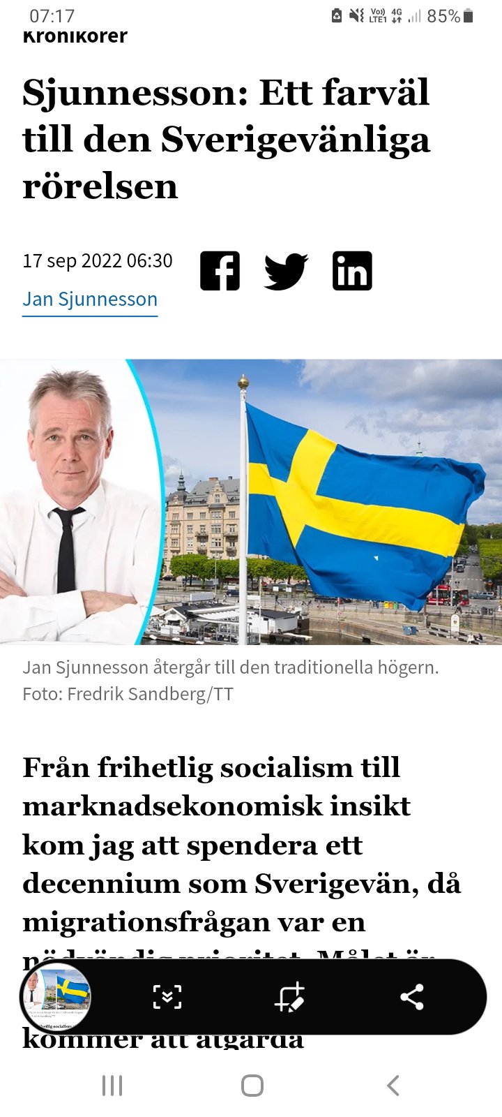 Ett farväl till den Sverigevänliga rörelsen – i Bulletin. | Sjunne ...